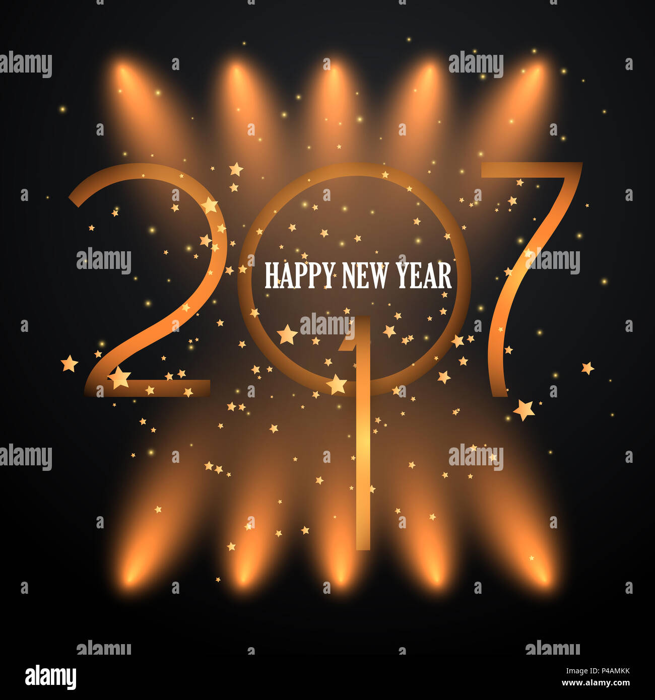Happy New Year background with spotlights Stock Photo - Alamy