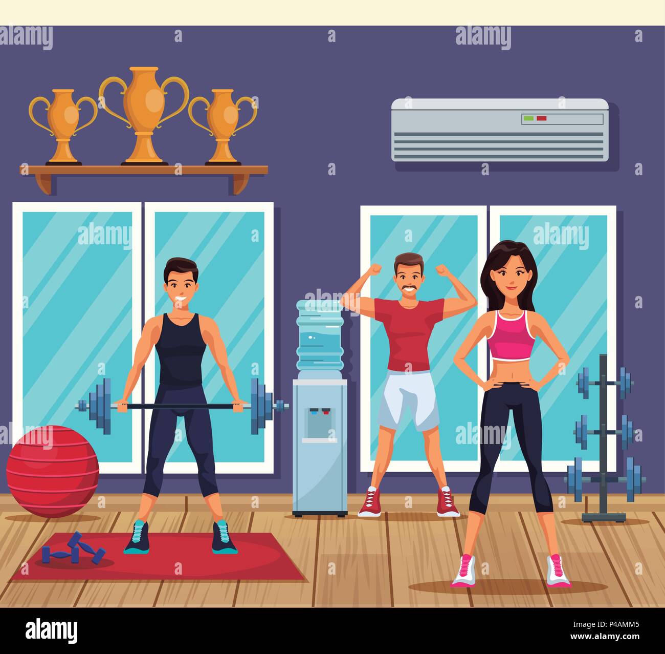 Gym windows Stock Vector Images - Alamy