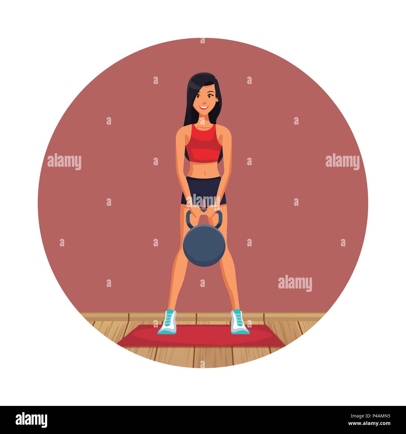 Fitness woman cartoon Stock Vector Image & Art - Alamy