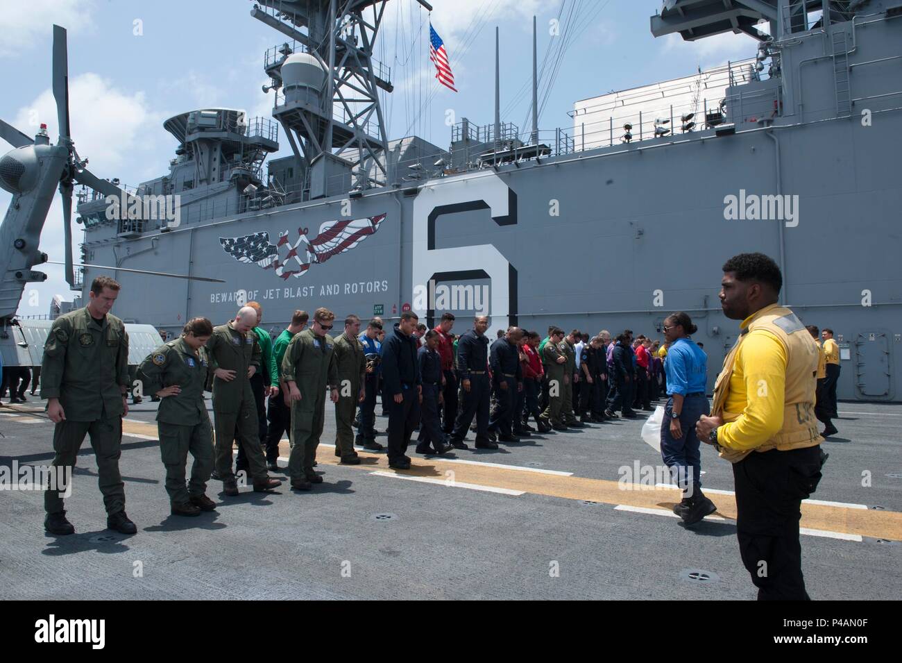 160625-N-YB590-046 Sailors assigned to the Air Department of the ...