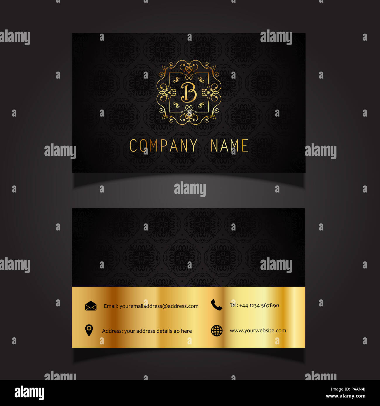 Stylish visiting card design hi-res stock photography and images - Alamy