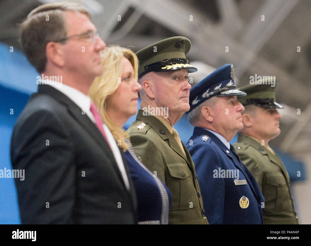 Defense Secretary Ash Carter, Air Force Secretary Deborah Lee James ...