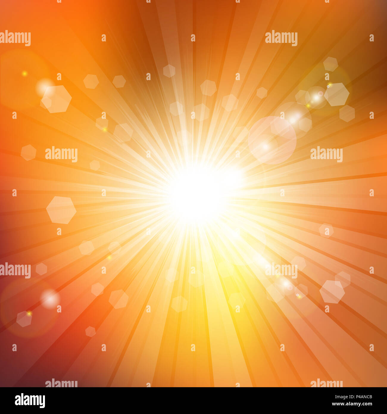 Summery background with starburst design Stock Photo - Alamy