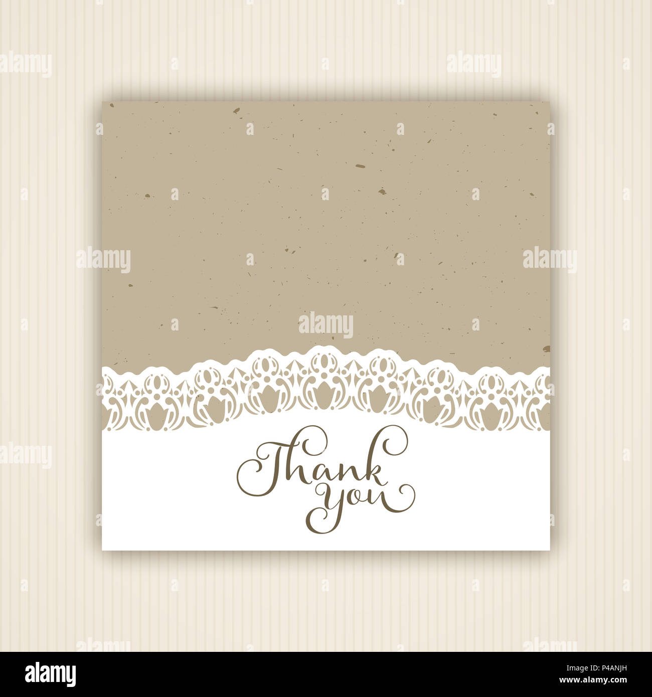 Vintage style thank you card design Stock Photo - Alamy