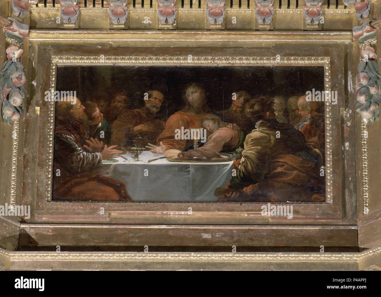 RETABLO DE SAN PEDRO - 1655 - DETALLE DE LA ULTIMA CENA. Author ...