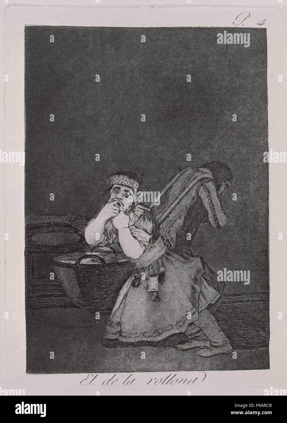 The Caprices, plate 4. 'Nanny's boy (El de la rollona)', 1799, Etching ...