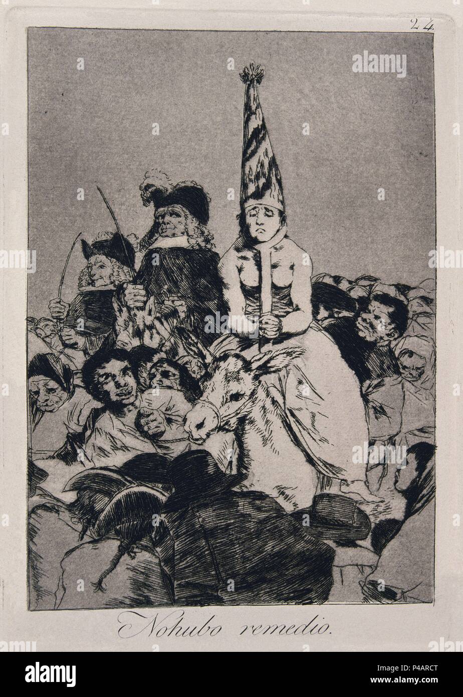 The Caprices, plate 24. 'There was no help (No hubo remedio)', 1799 ...