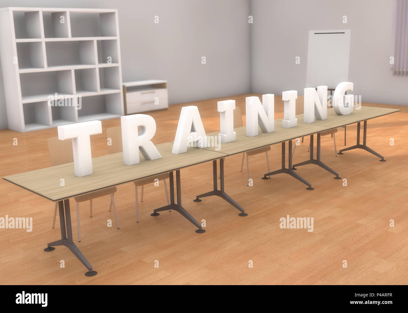 Training 3d text and classroom Stock Photo - Alamy