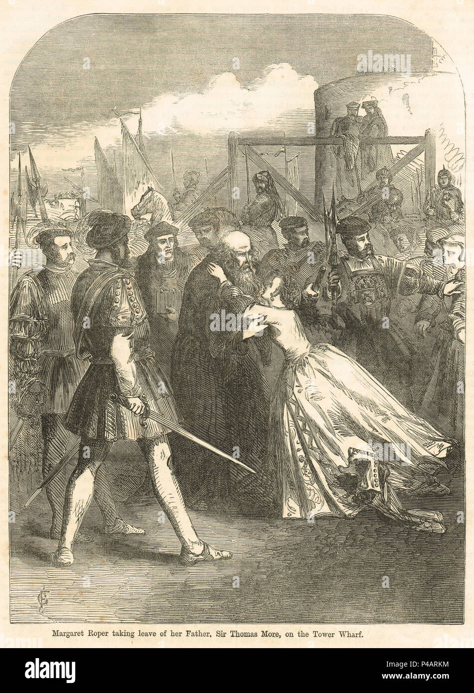 Margaret Roper taking leave of her father, Sir Thomas More, Tower Wharf ...
