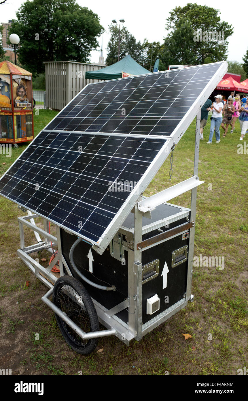 Solar panel and battery for collecting renewable electricity from the ...