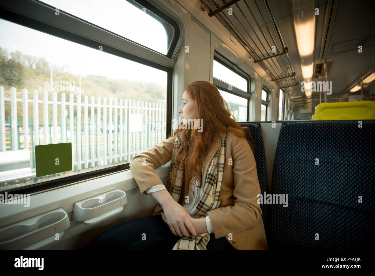 Commuter train interior hi-res stock photography and images - Alamy