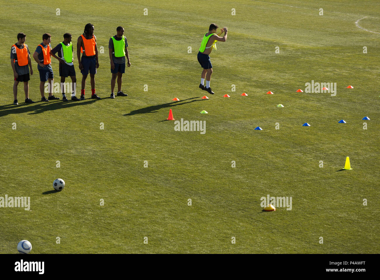 Sports training cone hi-res stock photography and images - Alamy