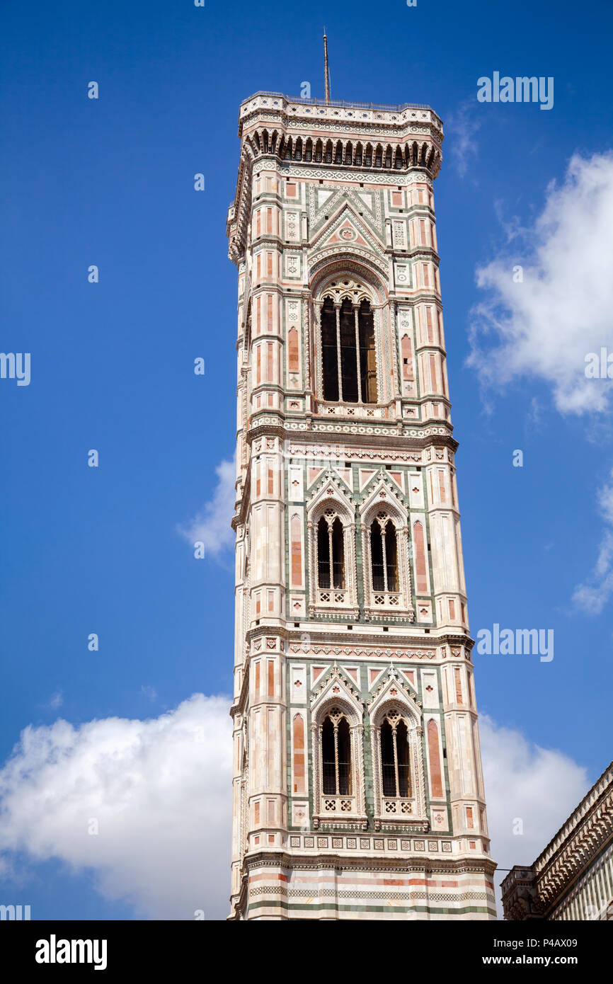Ornate neo-gothic Bell tower (Campanile) of Cattedrale di Santa Maria ...
