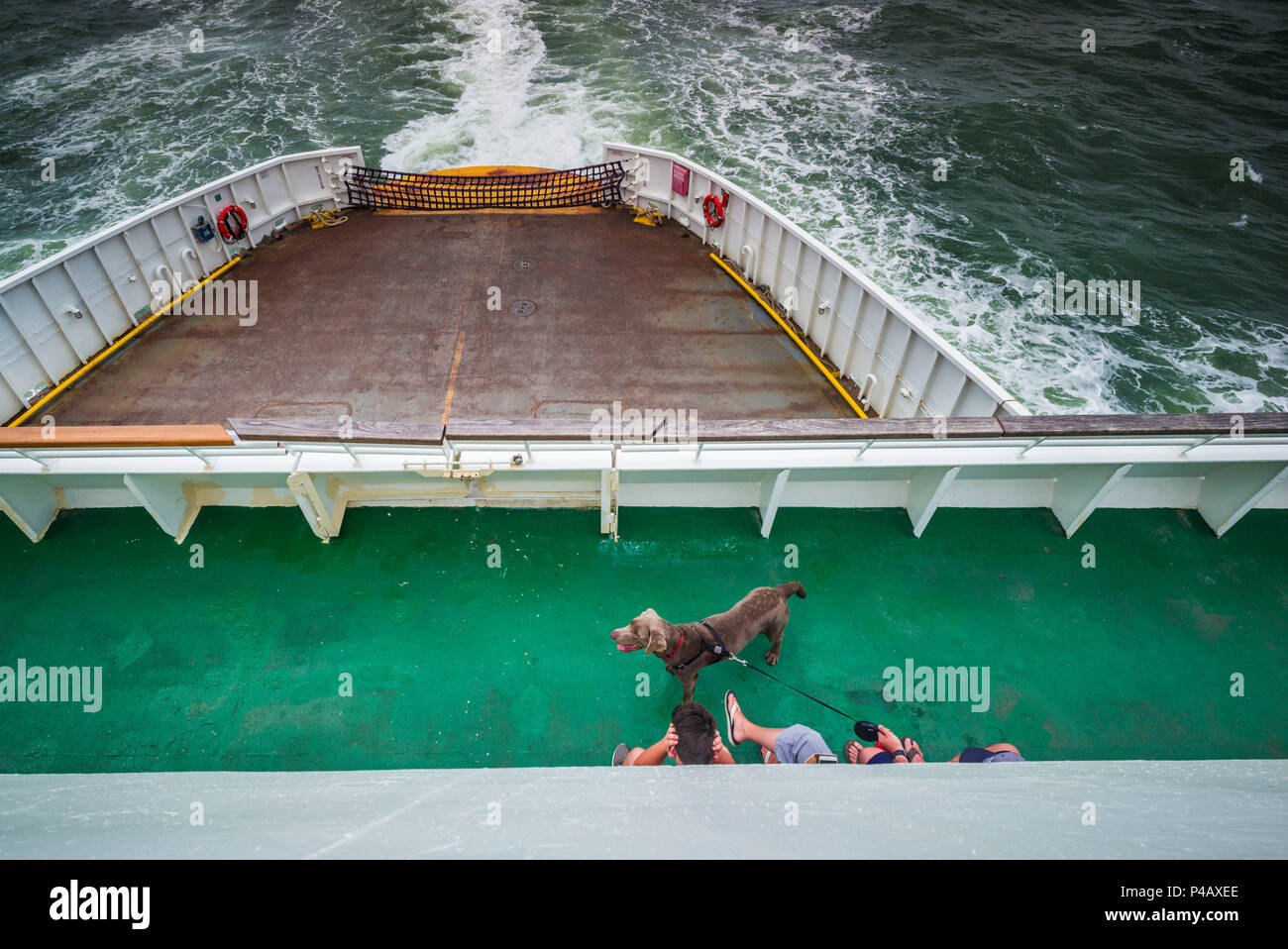 USA, Delaware, Lewes, aboard the Lewes, DE to Cape May, NJ ferry Stock ...