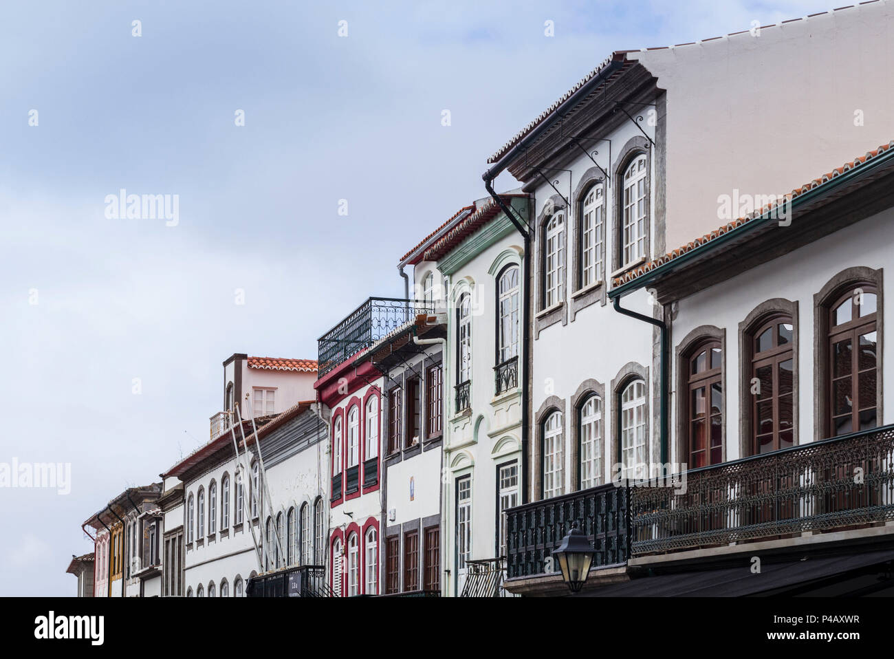 Portugal, Azores, Terceira Island, Angra do Heroismo, building details ...