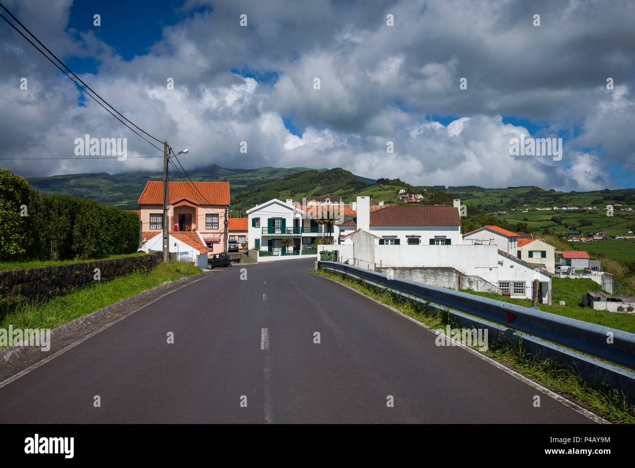 Portugal, Azores, Faial Island, Espalamaca, village view Stock Photo ...
