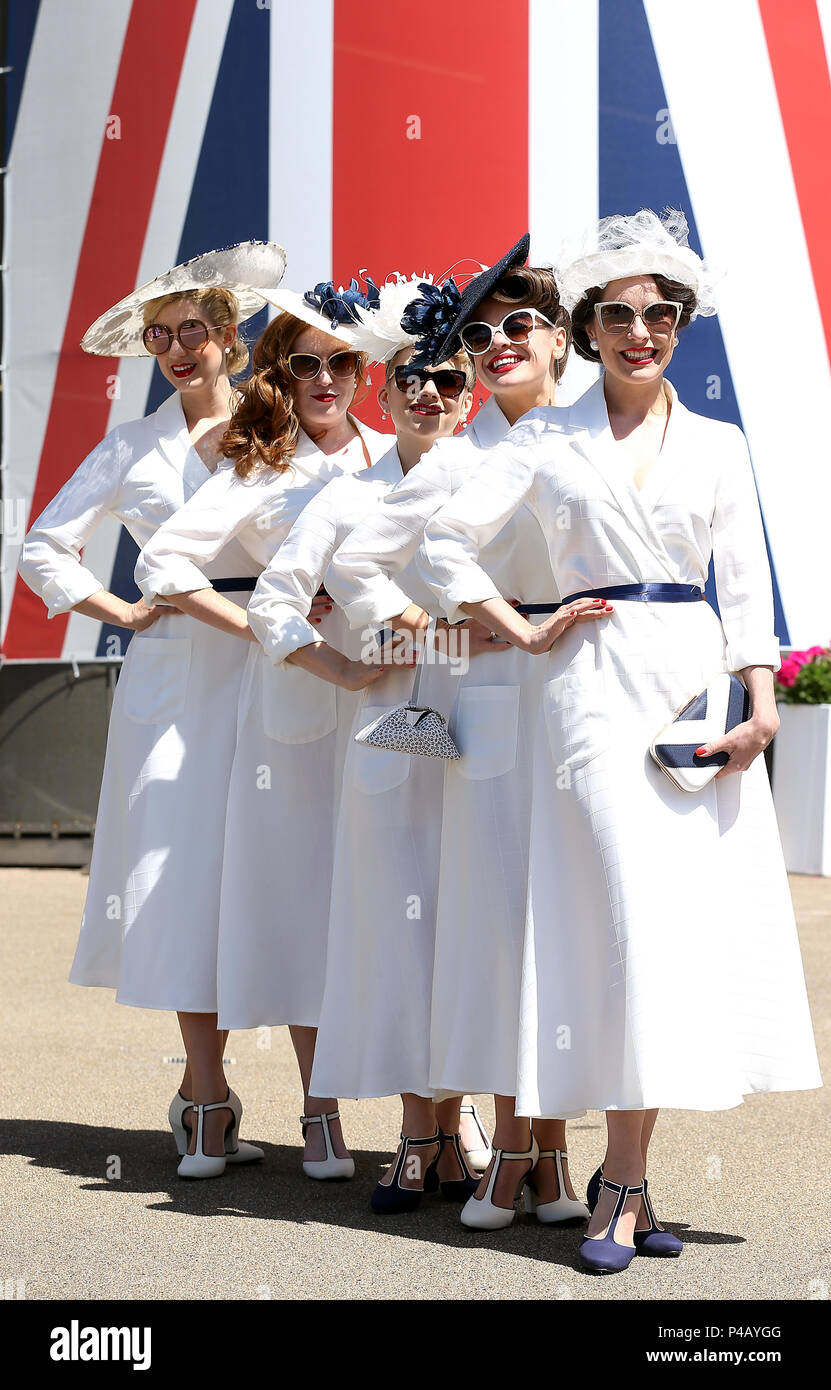 The Tootsie Rollers poses for photographs on three of Royal Ascot at ...