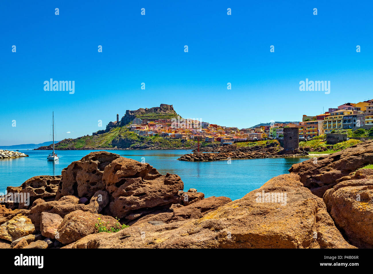 Italy Sardinia Anglona Castelsardo, view Stock Photo - Alamy