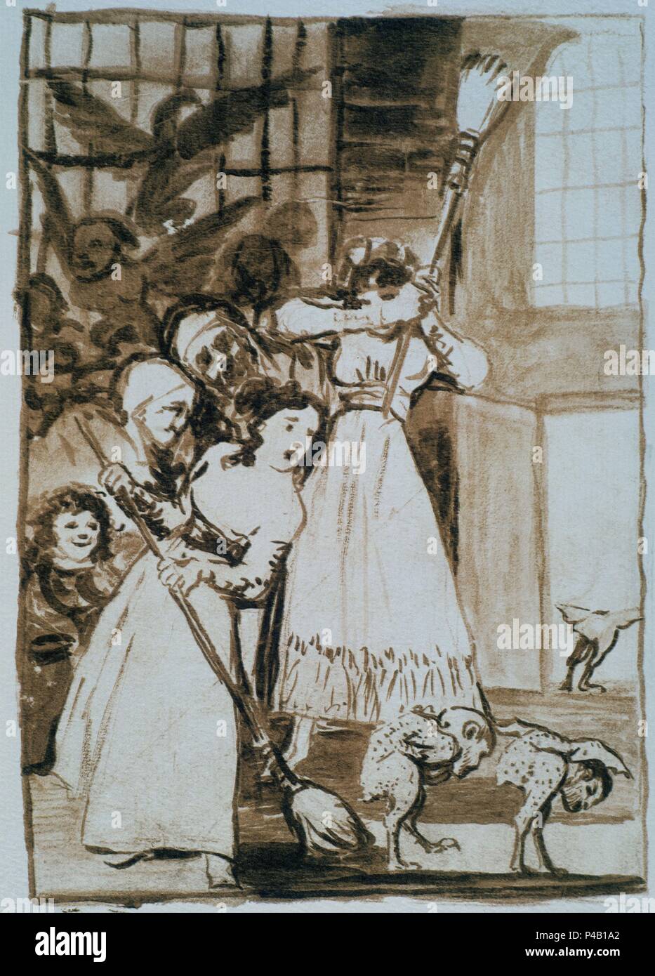 Preparatory drawing for The Caprice 20, 'There they go plucked (Ya van ...