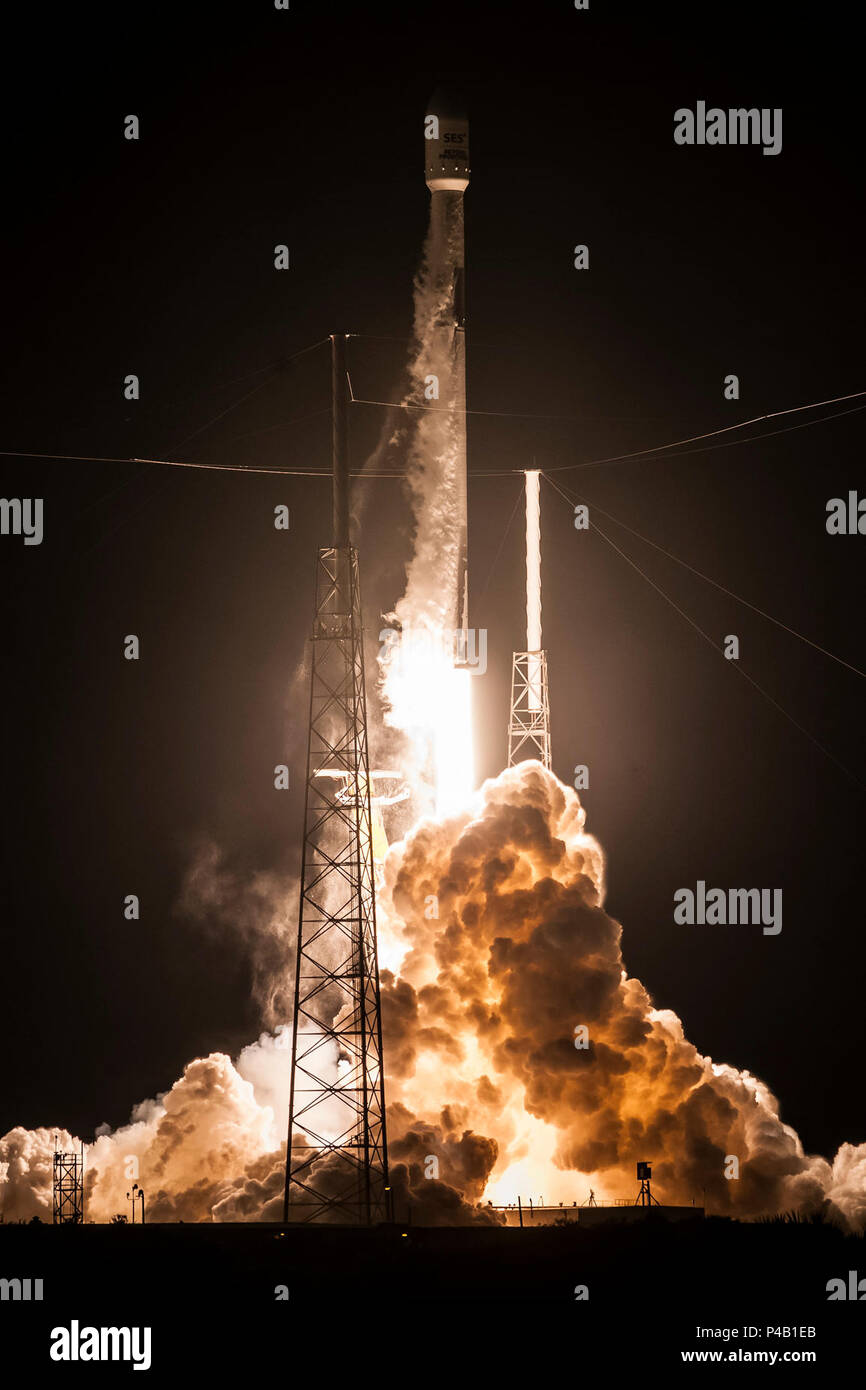 SpaceX launch of SES-12 satellite on Falcon 9 to a Geostationary ...