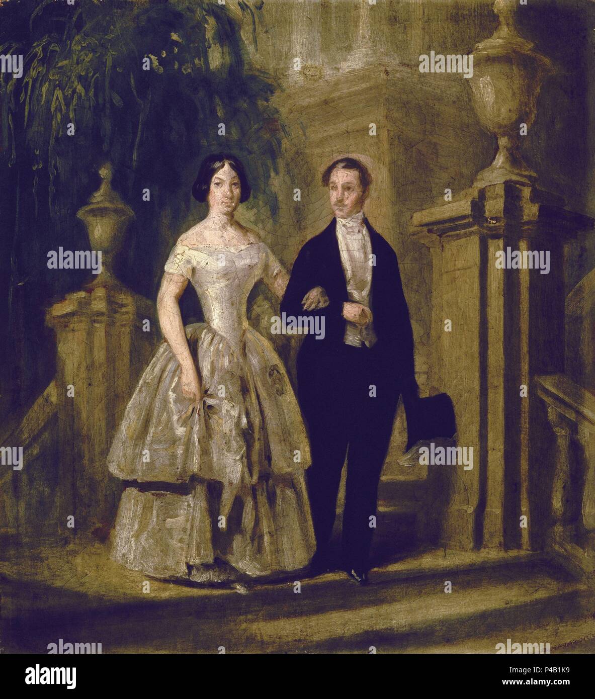 'Los Reyes Isabel II y Francisco de Asís', ca. 1846, Oil on canvas, 36 ...