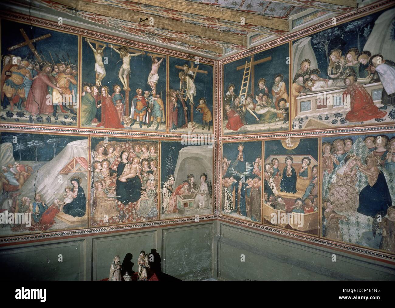 RETABLO MURAL DE LA CAPILLA DE SAN MIGUEL DONDE SE REPRESENTA LA VIDA ...