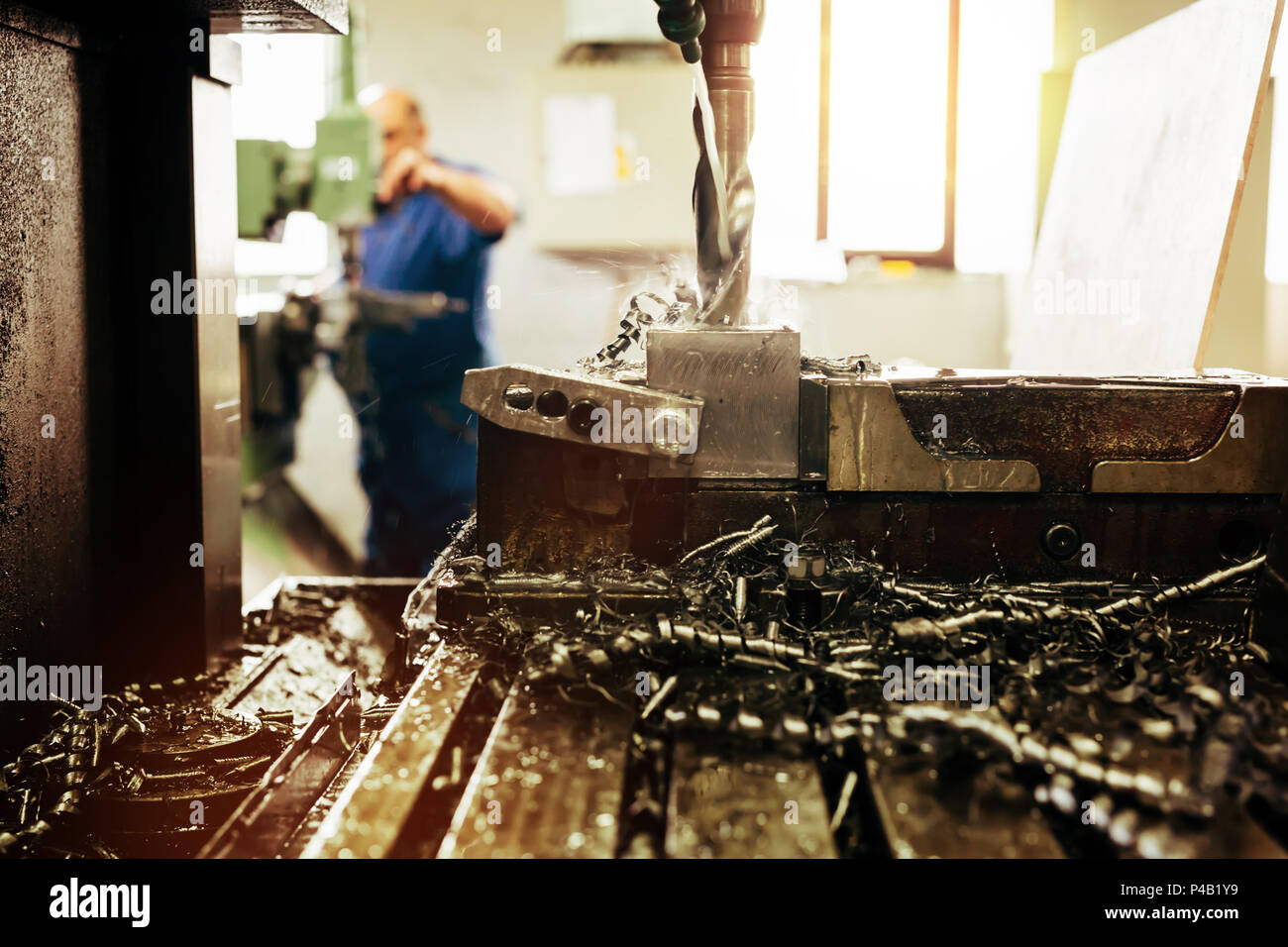 Automated drilling machines Stock Photo - Alamy