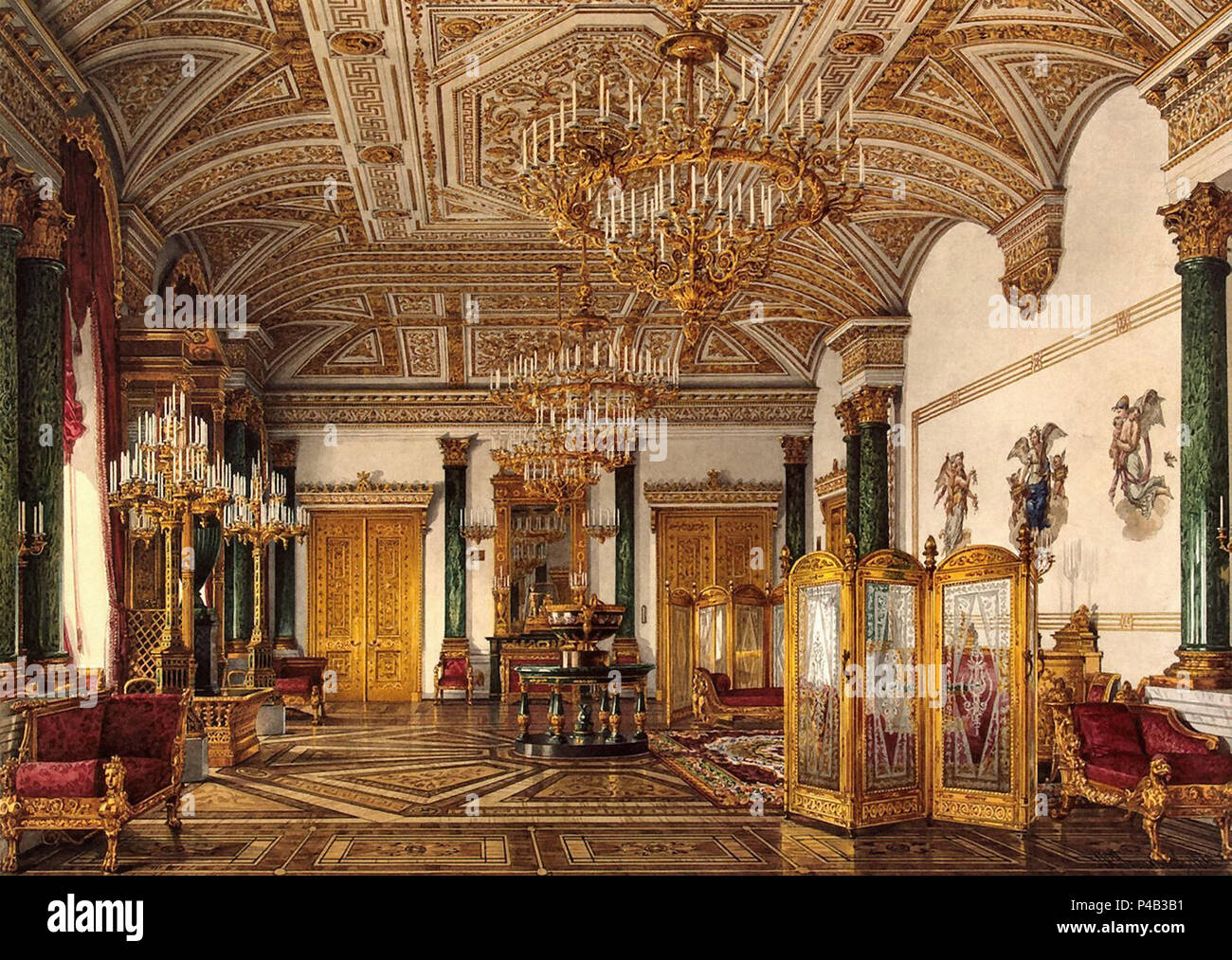 Ukhtomsky Konstantin Andreyevich - Interiors of the Winter Palace - the ...