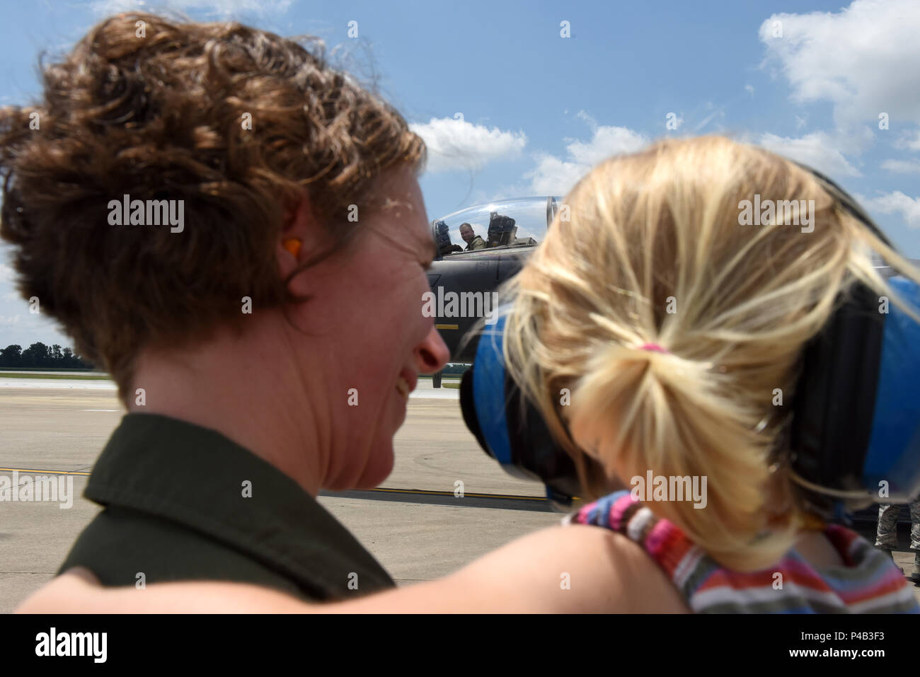 Lt. Col. Tracy Schmidt, 4th Operations Group executive officer, and her ...
