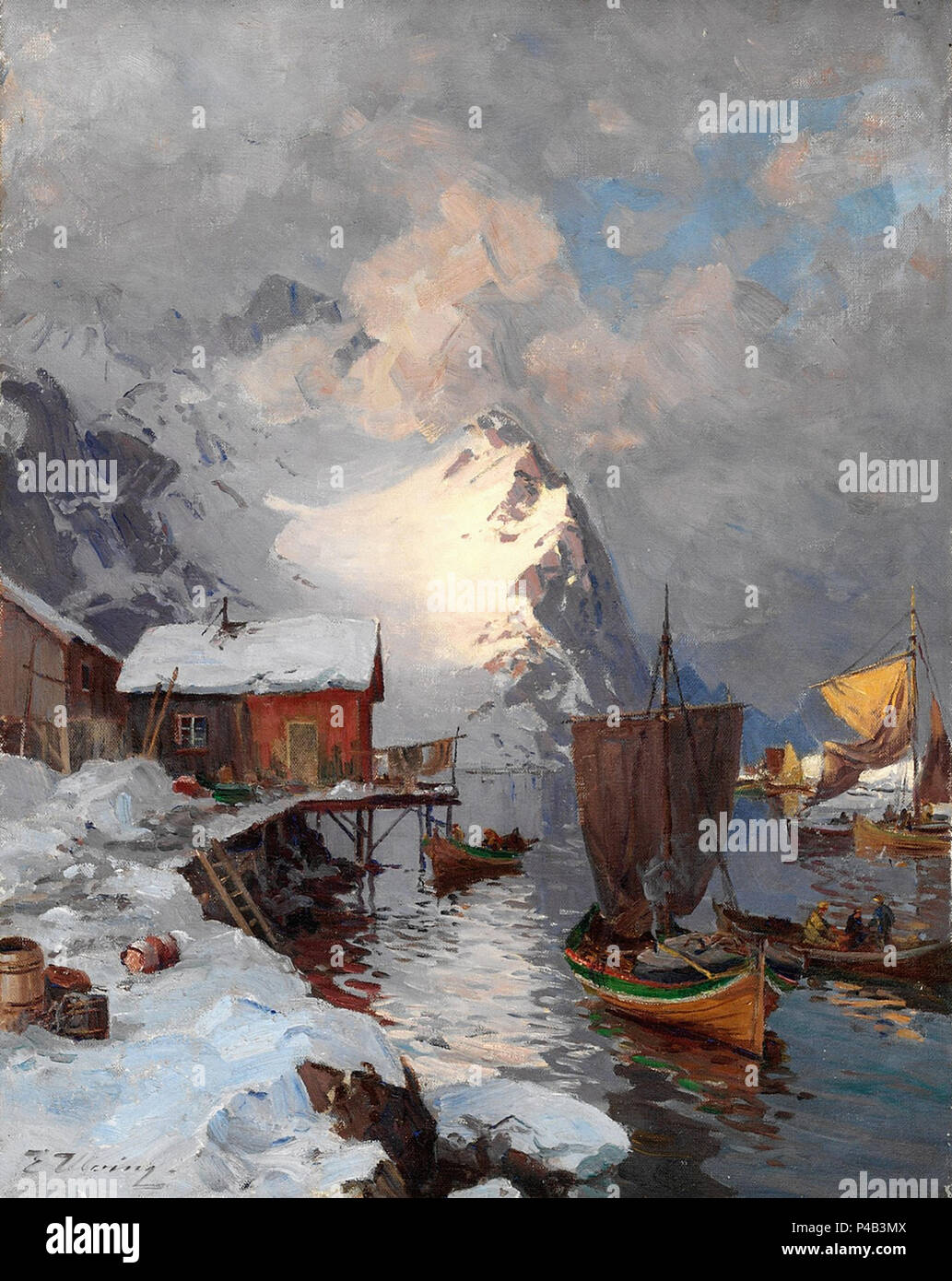 Ulving even - Lofoten Stock Photo - Alamy