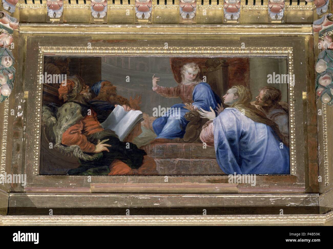 RETABLO DE SAN PEDRO - 1655 - JESUS CON LOS DOCTORES. Author: Francisco ...