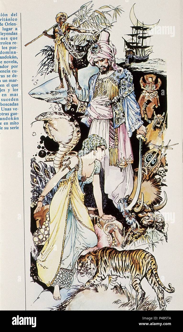 DIBUJO-SANDOKAN. Author: SALGARI EMILIO Stock Photo - Alamy