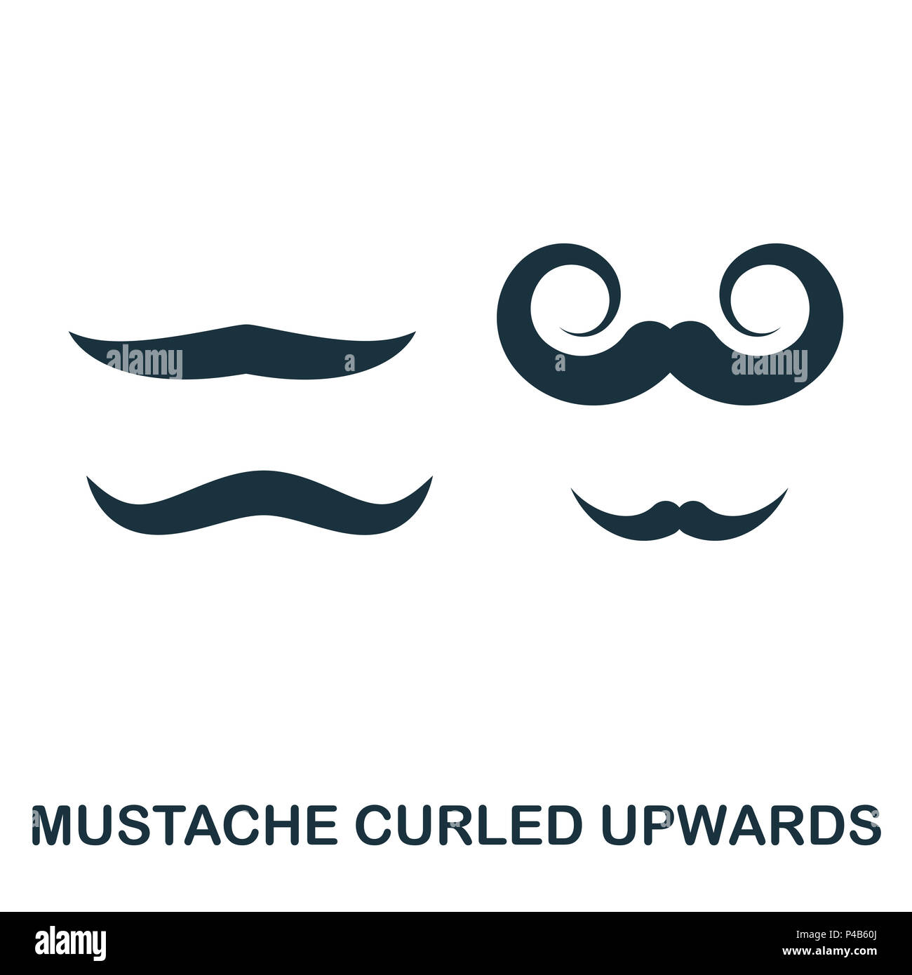 Curled moustache illustration hi-res stock photography and images - Alamy