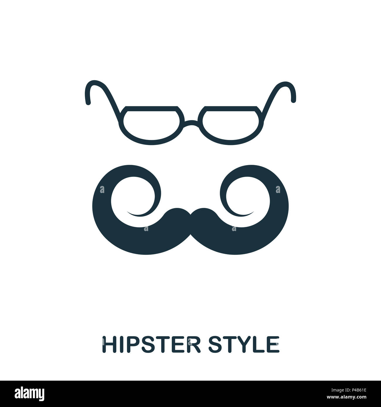 Hipster Style icon. Flat style icon design. UI. Illustration of hipster ...