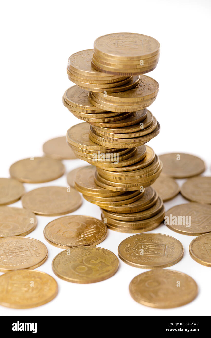 Pile gold coins different Cut Out Stock Images & Pictures - Alamy