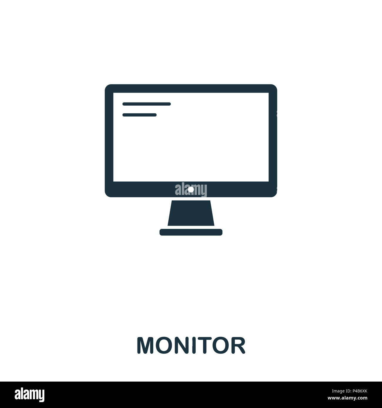 Monitor icon. Line style icon design. UI. Illustration of monitor icon ...