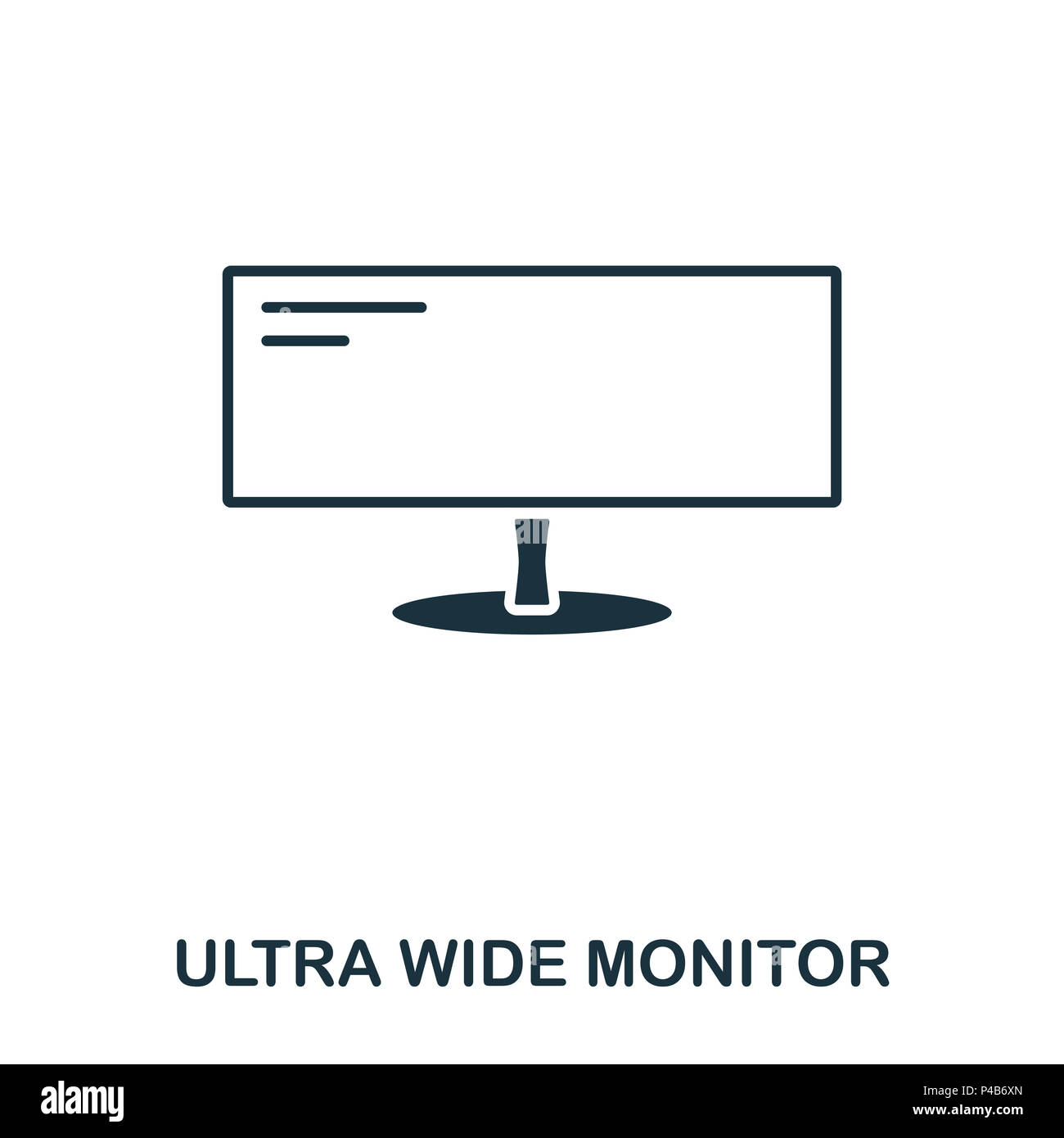 Ultra Wide Monitor icon. Line style icon design. UI. Illustration of ...