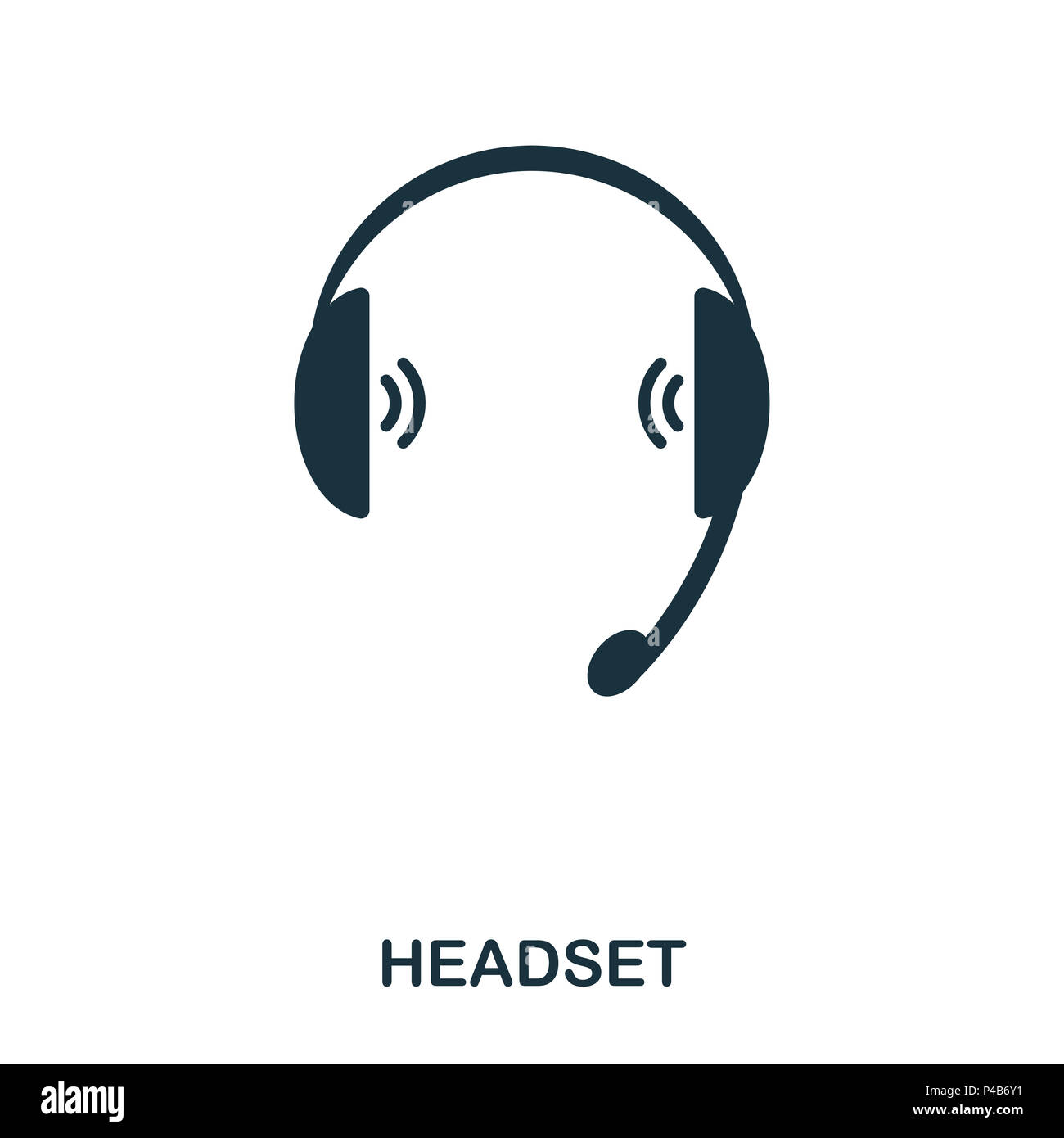 Headset icon. Line style icon design. UI. Illustration of headset icon ...