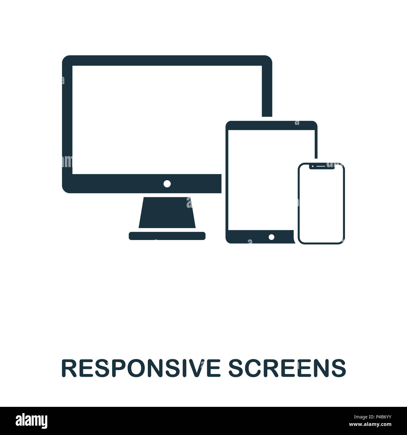 Responsive Screens icon. Line style icon design. UI. Illustration of ...