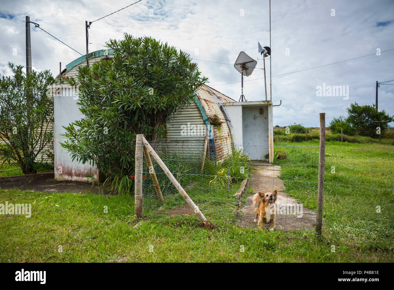 Quonset Hut Homes At The Former Us Air Force Base High Resolution Stock ...
