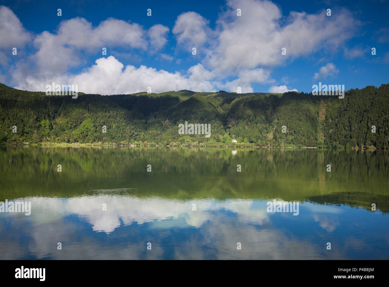Portugal, Azores, Sao Miguel Island, Furnas, Lago das Furnas lake ...