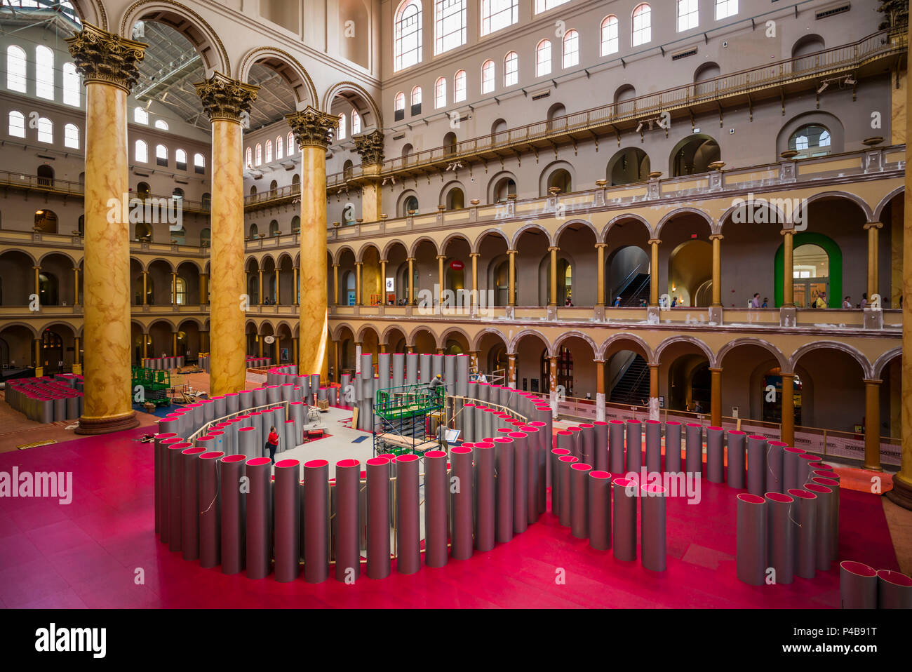 USA, District of Columbia, Washington, National Building Museum ...