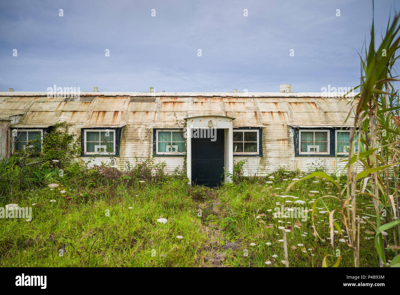 Quonset Hut Homes At The Former Us Air Force Base High Resolution Stock ...