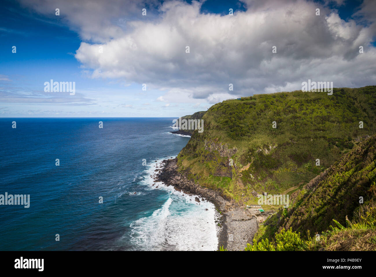 Portugal, Azores, Sao Miguel Island, Achadinha, Miradouro Salto de ...