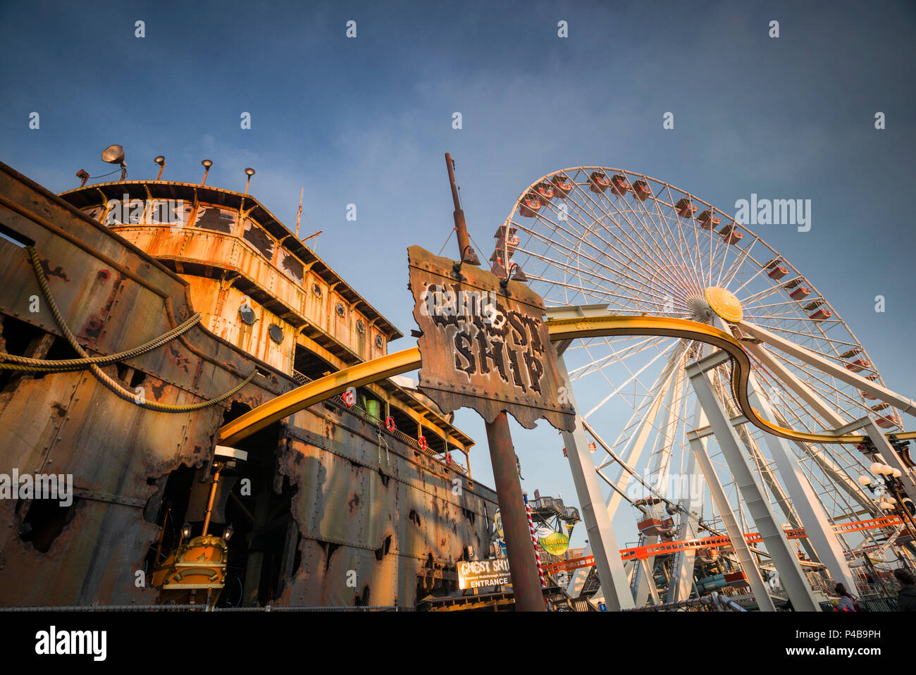 USA, New Jersey, The Jersey Shore, Wildwoods, Wildwoods Beach Boardwalk ...