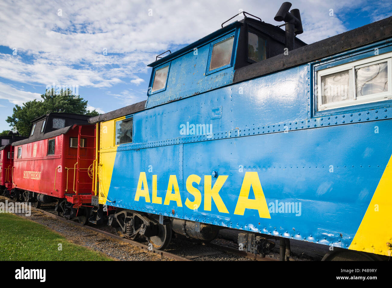 USA, Pennsylvania, Pennsylvania Dutch Country, Ronks, Red Caboose Motel ...