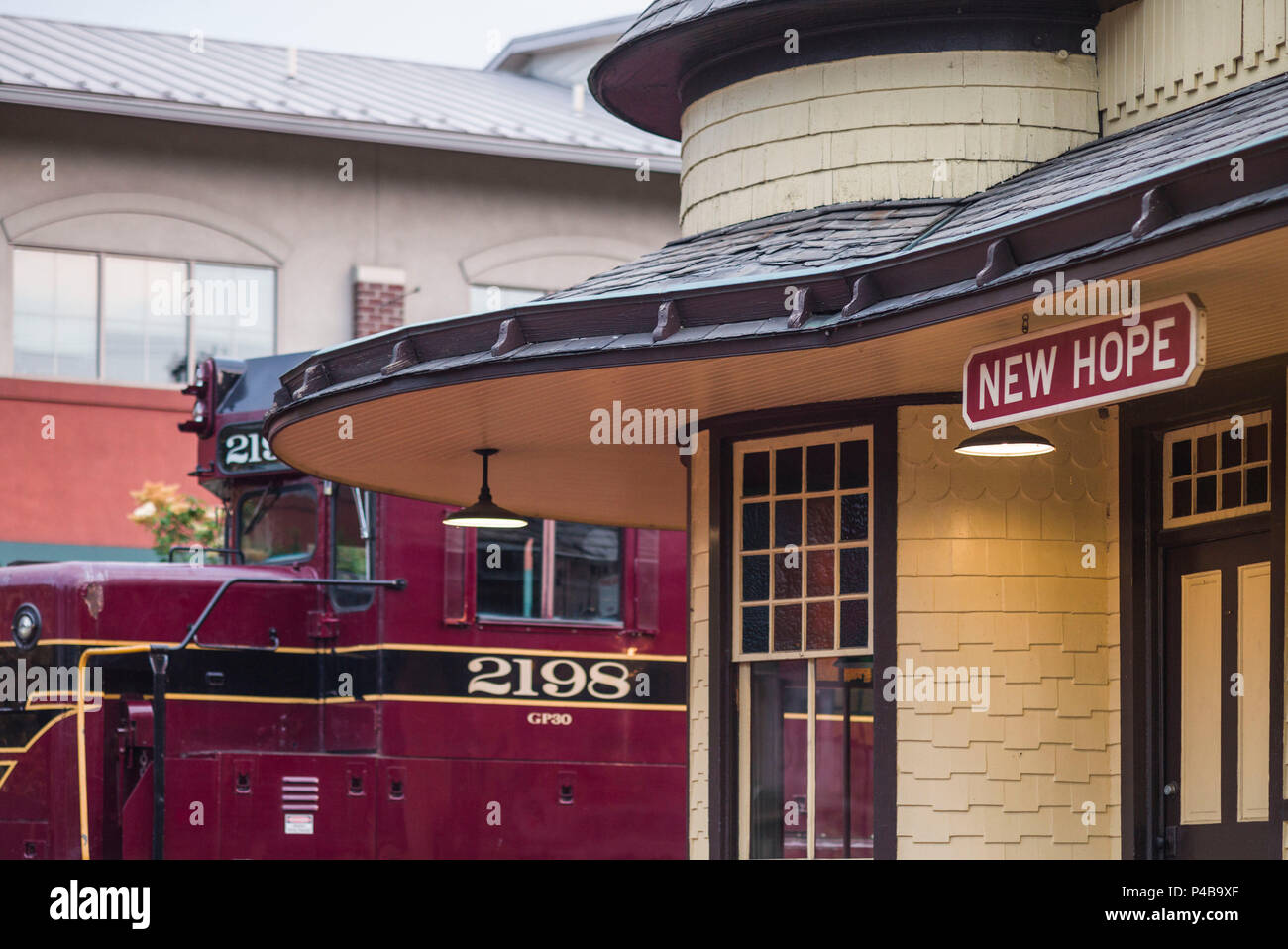 USA, Pennsylvania, Bucks County, New Hope, train station Stock Photo ...