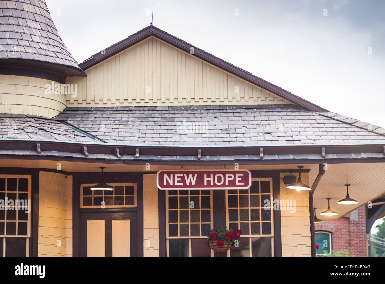 USA, Pennsylvania, Bucks County, New Hope, train station Stock Photo ...