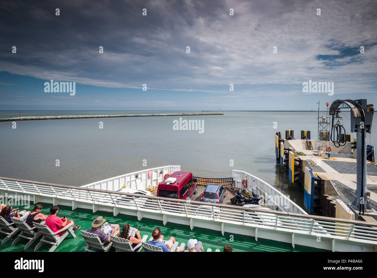 USA, Delaware, Lewes, aboard the Lewes, DE to Cape May, NJ ferry Stock ...