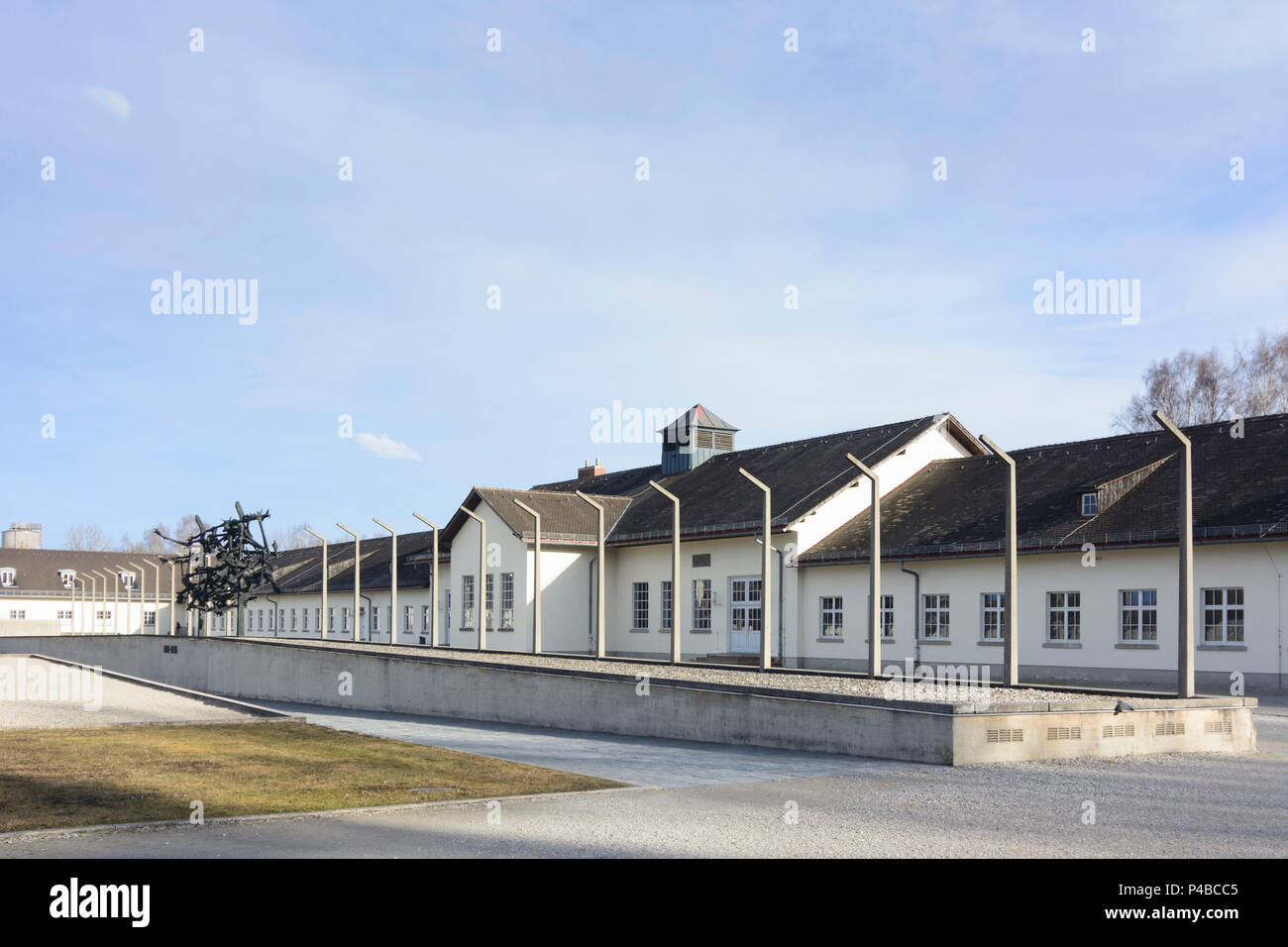 Dachau, concentration camp, roll-call area, former maintenance building ...